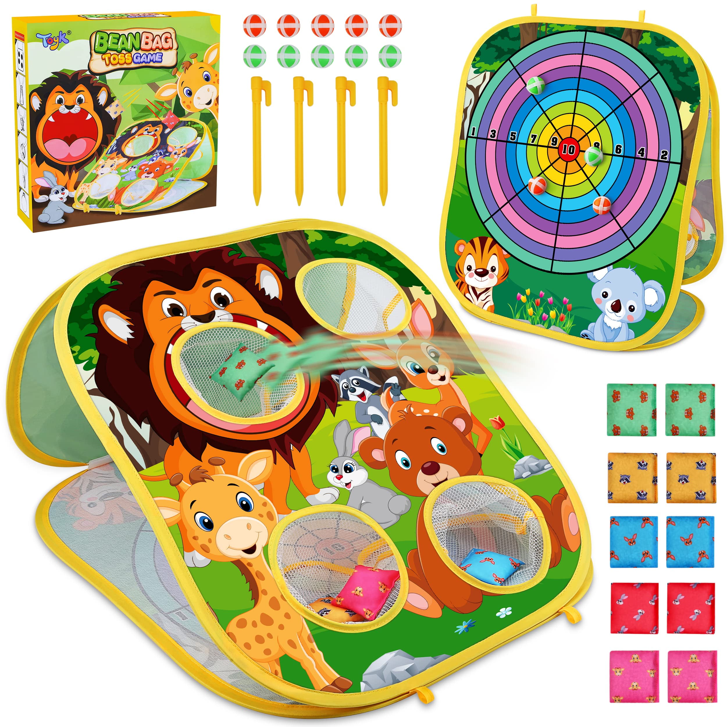 Bean Bag Toss Game Toyk Animal Outdoor para niños de 3 a 6 años ...