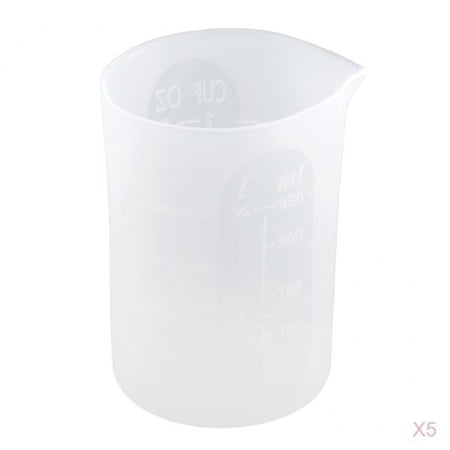 5x 250cc Measuring Cup Transparent Resin Tools Graduated Cups | Walmart ...