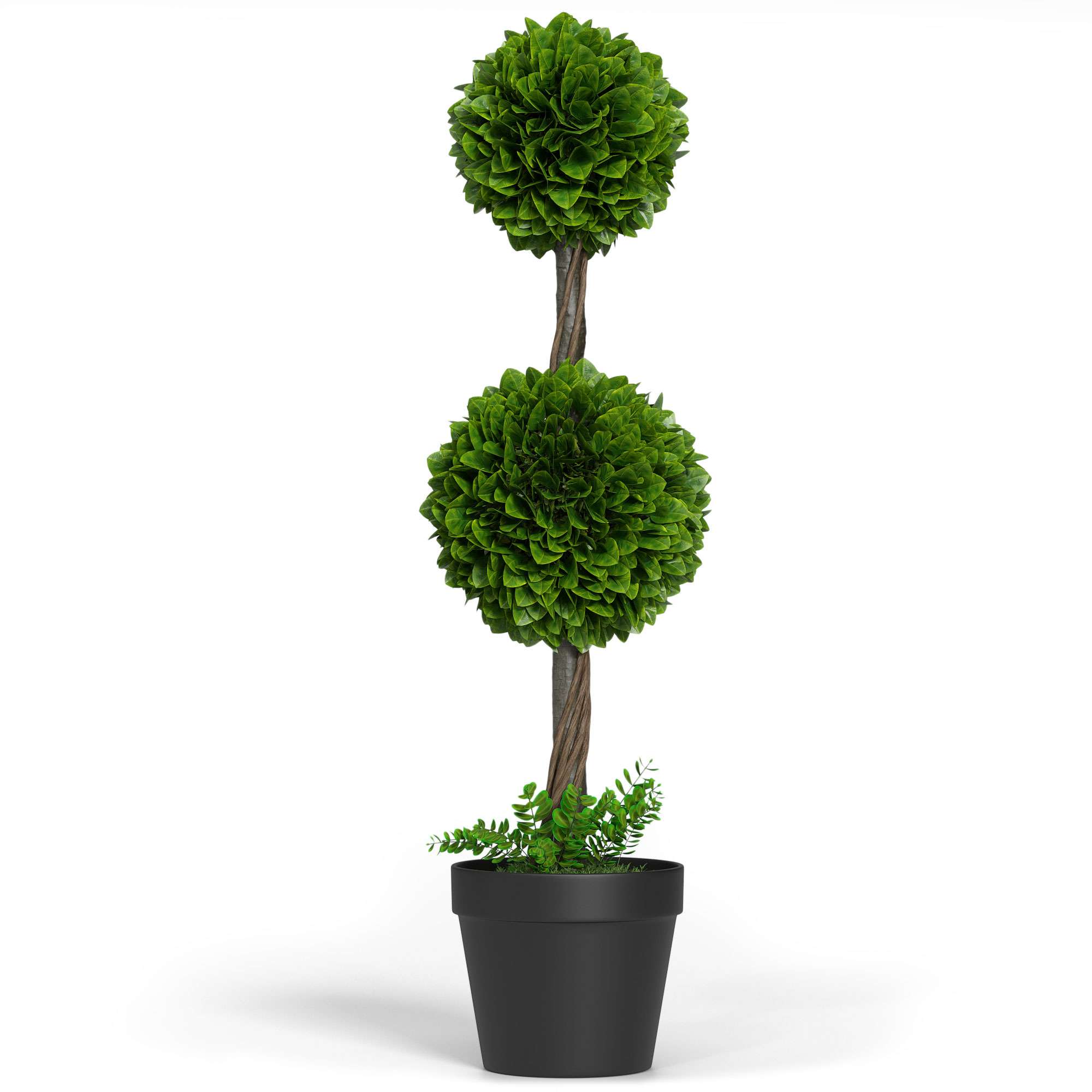 Barnyard Designs 3ft (36”) Artificial Boxwood Topiary Ball Tree, Front ...