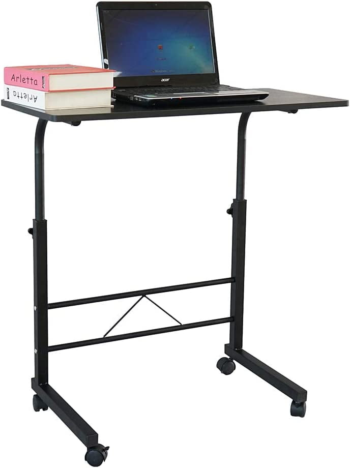 QXDRAGON Laptop Cart 31.5" Mobile Table Movable Portable Height ...