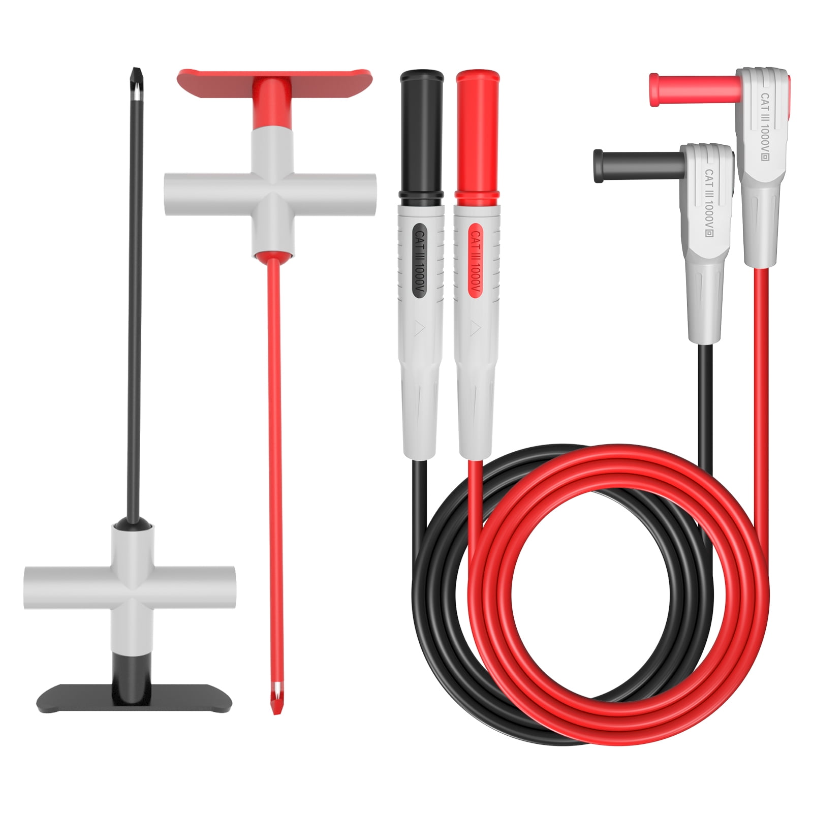 ELECTCHN 2PCS Multimeter Test Leads 4mm Banana Plug Male to Male with ...