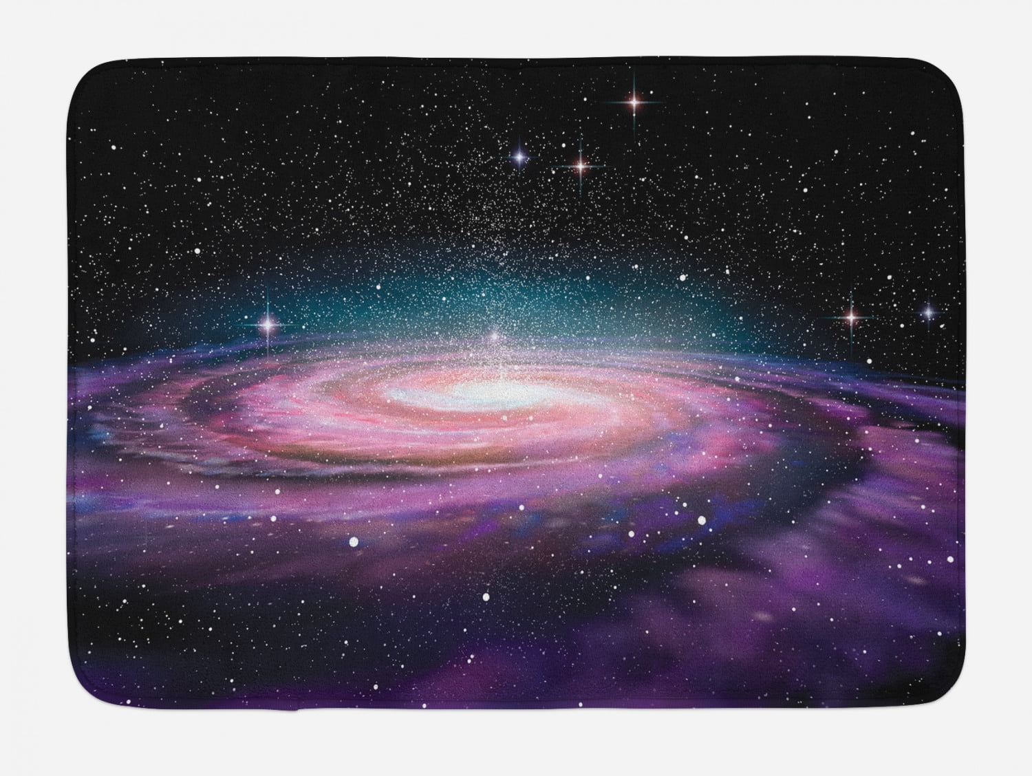 Galaxy Bath Mat, Spiral Galaxy in Outer Space Andromeda Nebula Star ...