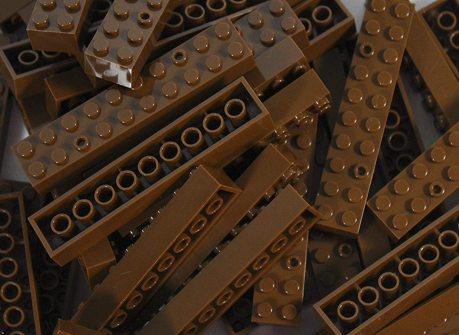 IMEX 2x10 Stud Interlocking Building Bricks Brown 50 Pack Compatible ...