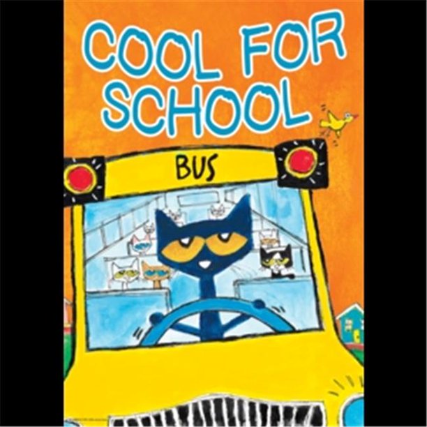 Pete the Cat Cool for School Poster - Walmart.com