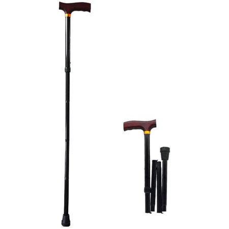 Folding Walking Stick Double Handle Cane with Light, Multi-Function ...