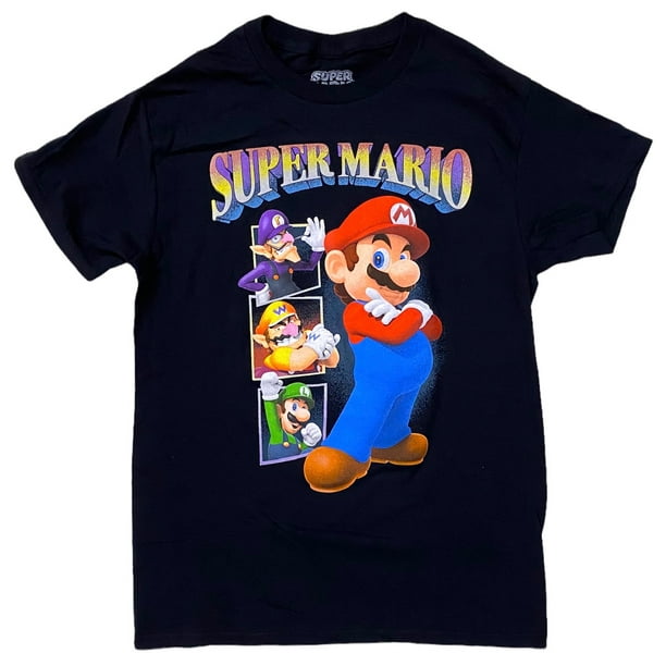 Super Mario Brothers Men's Officially Licensed Character Graphic Tee T ...