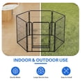 edx Dog Playpen, 6 Panels 40" Foldable Heavy Duty Metal Puppy Exercise ...