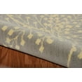 Nourison Capri Wool Area Rug Grey 2'3" x 8' Runner Latex Free Floral ...
