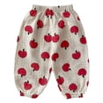 Boys Pants Size 2-3Y Youth Cartoon Apple Loose Lightweight Straight Leg ...