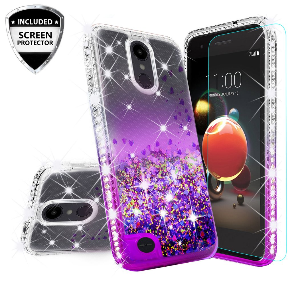 LG Phoenix 4 Case, LG Zone 4 / LG Rebel 4 Case w[Temper Glass] Cute ...