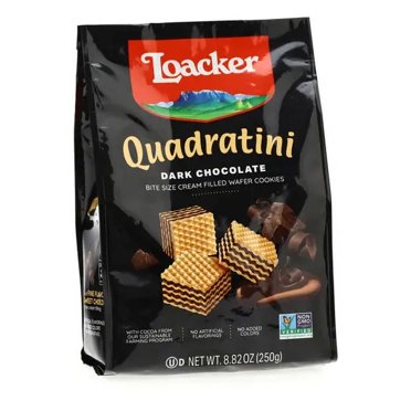 Loacker Quadratini Variety Pack Wafer Cookies, Mix of Hazelnut/Dark ...