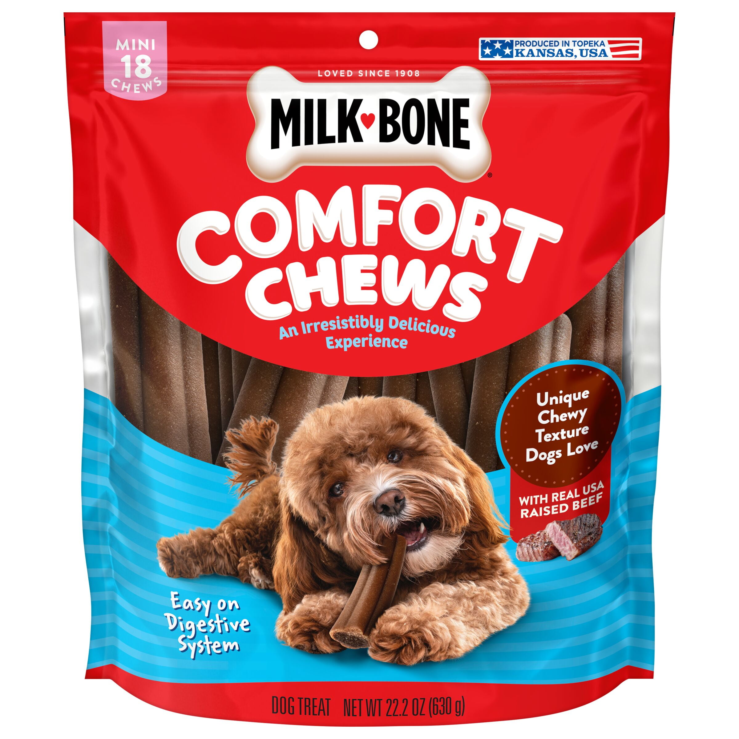 Milk-Bone Mini Comfort Chews, Dog Chews with Unique Chewy Texture and ...