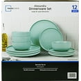 Mainstays Alessandra Mint 12-Piece Stoneware Dinnerware Set - Walmart.com