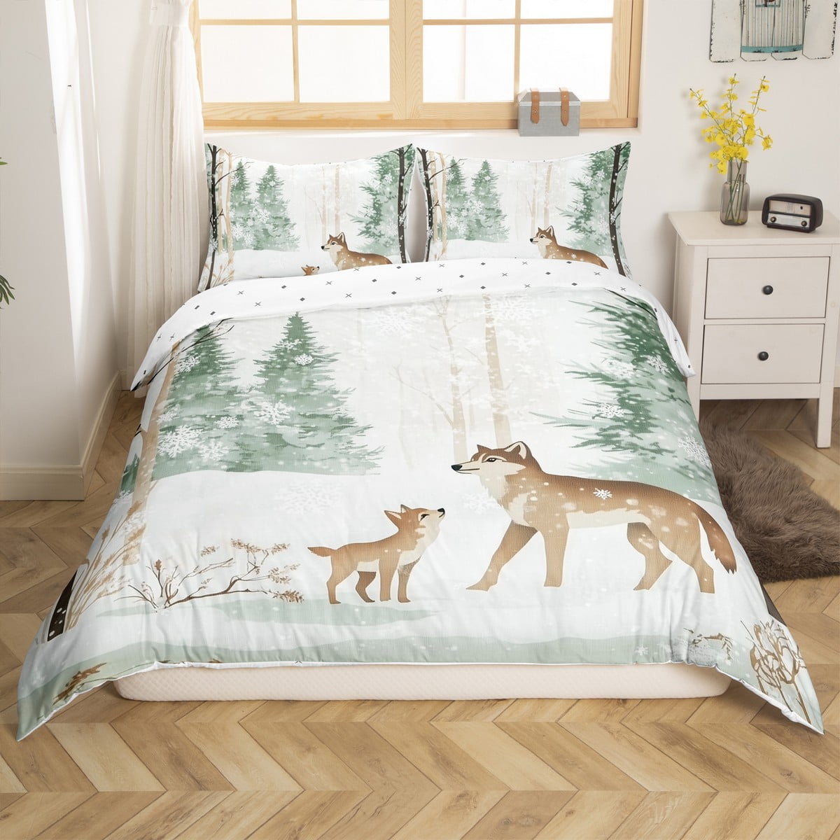 Click here for Erosebridal Cartoon Wolf Duvet Cover Queen  Jungle... prices