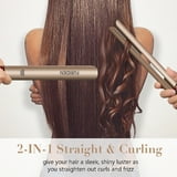 FURIDEN 2 in 1 Hair Straightener & Curler, Professional Salon Quality Flat Iron, Fast & Durable ...
