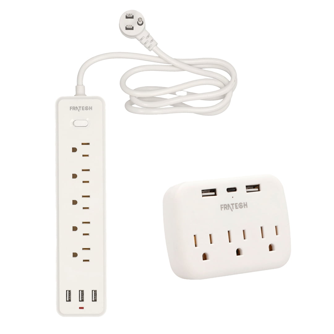 Kit dos multicontactos portátiles EL10 y L02 con entradas USB y C ...