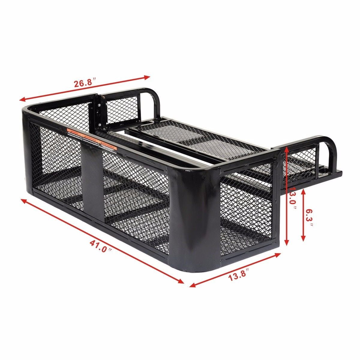 Kolpin 53350 ATV Rear Drop Rack Basket Convertible 3-in-1, Black, 43 ...
