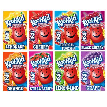 Kool-Aid 8 Flavors Variety Pack, Featuring Lemon-Lime & Grape, 48 Drink ...