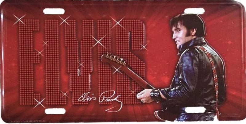 Elvis Presley '68 Metal License Plate - Walmart.com