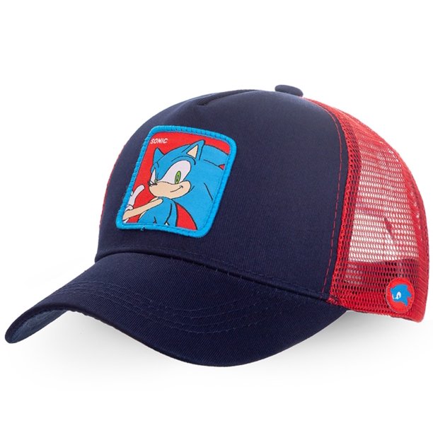 Sonic The Hedgehog Adult Mesh Adjustable Snapback Baseball Cap Hat ...