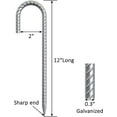 MySit 60 Pack 12" Ground Rebar Stakes Heavy Duty J Hook Ground Anchors ...