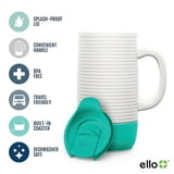Ello Jane Ceramic Travel Mug with Spill-Resistant Slider Lid, 18 oz ...
