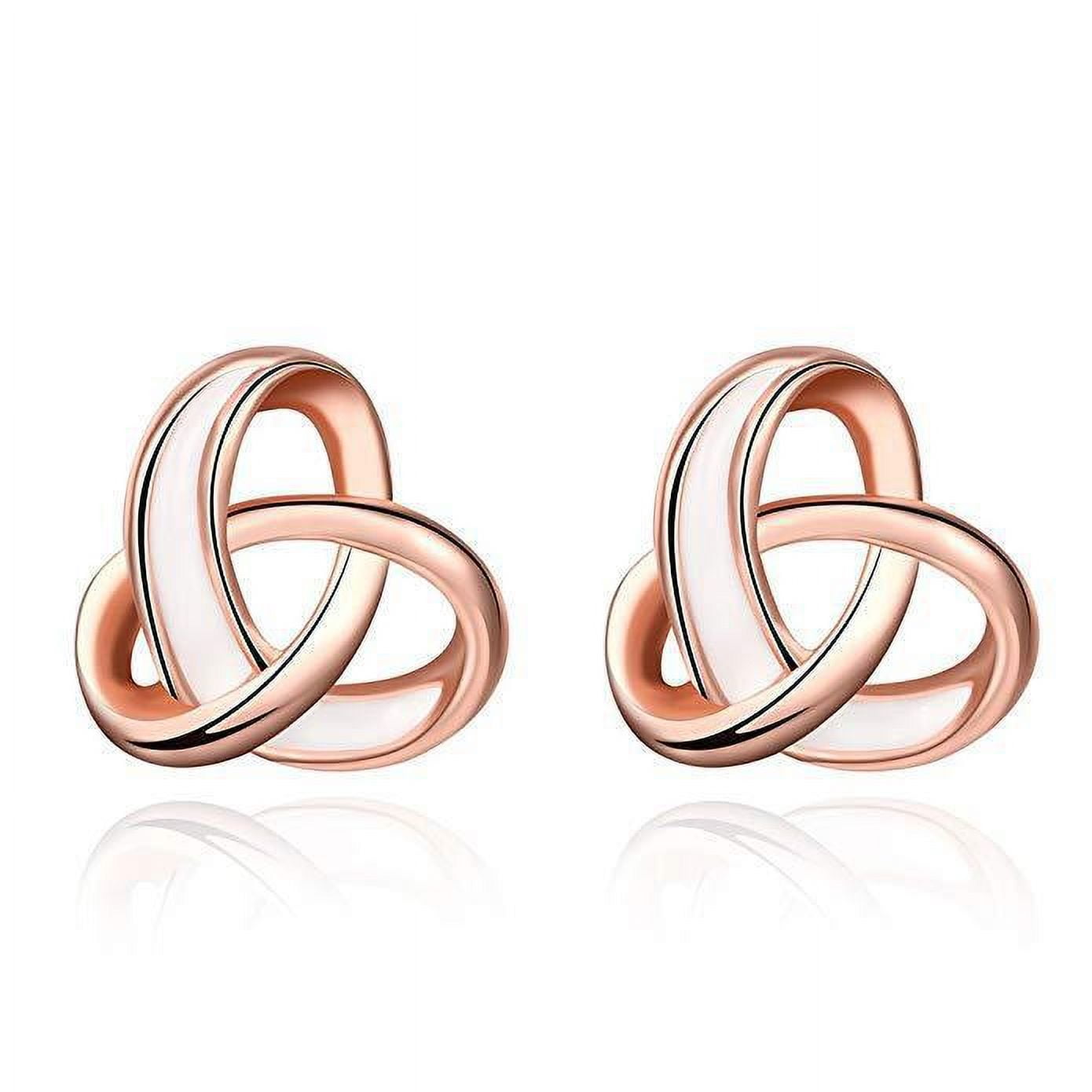 Click here for Thinson Knot Heart Shaped Earrings Plated With 14k... prices