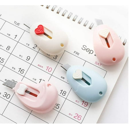 Pack of 4 Mini Carry-On Small Box Cutter Durable Paper Cutter Small ...