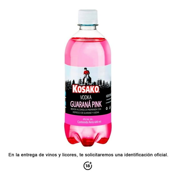 Bebida alcohólica preparada Kosako con refresco de guaraná y vodka 600 ...