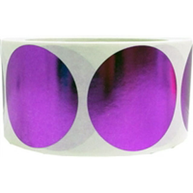 Metallic Purple Circle Stickers | 2" Inches Round | 500 Pack - Walmart.com