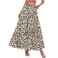 AHTJRT Women's Flowy Maxi Skirt Floral Printed Fashion Pleated Tiered A ...