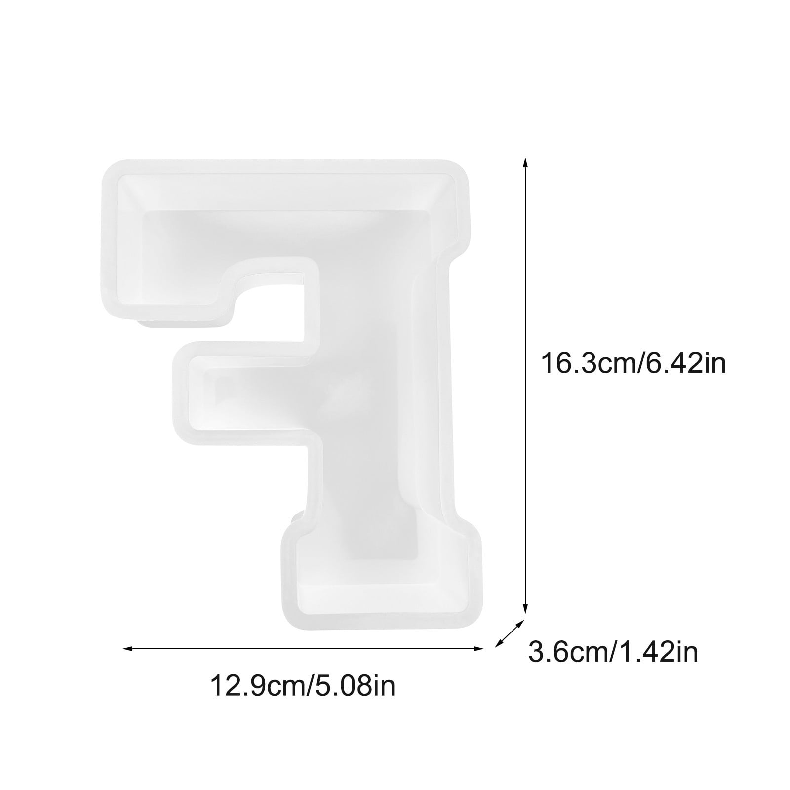 JeashCHAT Large Alphabet Epoxy Resin Mould English Letter Silicone Mold ...