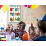 WaaHome Happy Birthday Chart Poster Watercolor Classroom Birthday Chart ...