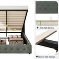 Allewie Queen Size Lift Up Platform Storage Bed Frame with Button ...