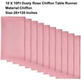 10 Pcs Chiffon Table Runner 10Ft -28x120 Inches Dusty Rose Sheer ...