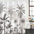 54x78 Inch Shower Curtain Decorative Tropical Plants Bathtub Bath ...