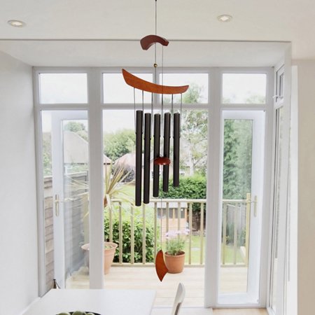Wind Chimes, Metal 5 Tubes Pipes Wind Chime, For Courtyard Wall Garden ...