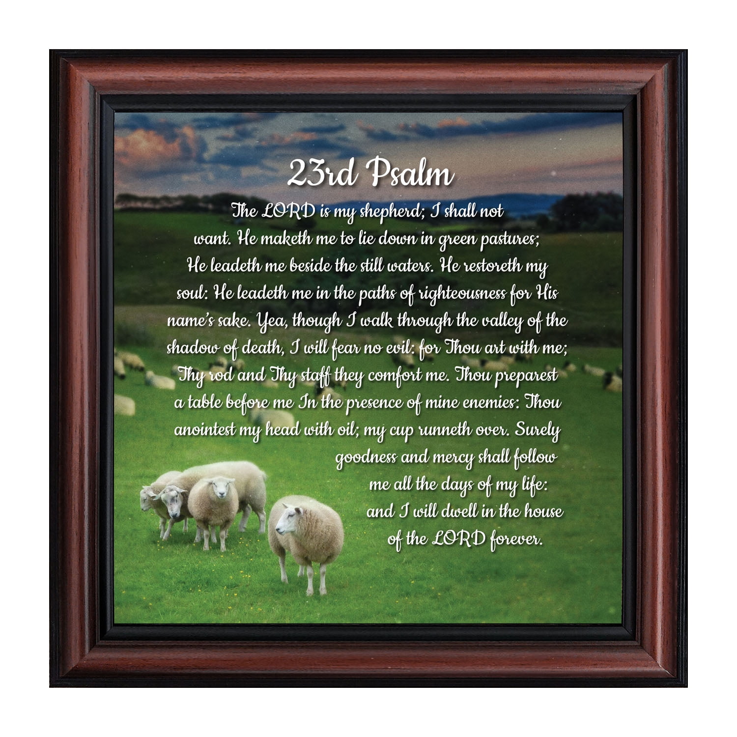 23rd Psalm, Framed Bible Verse from Psalms, Comfort and Encouragement ...
