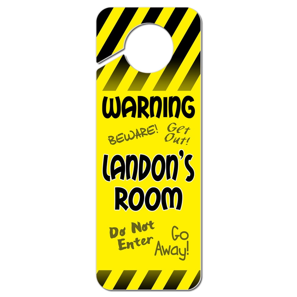Landon Male Name Do Not Disturb Plastic Door Knob Hanger Warning Room ...