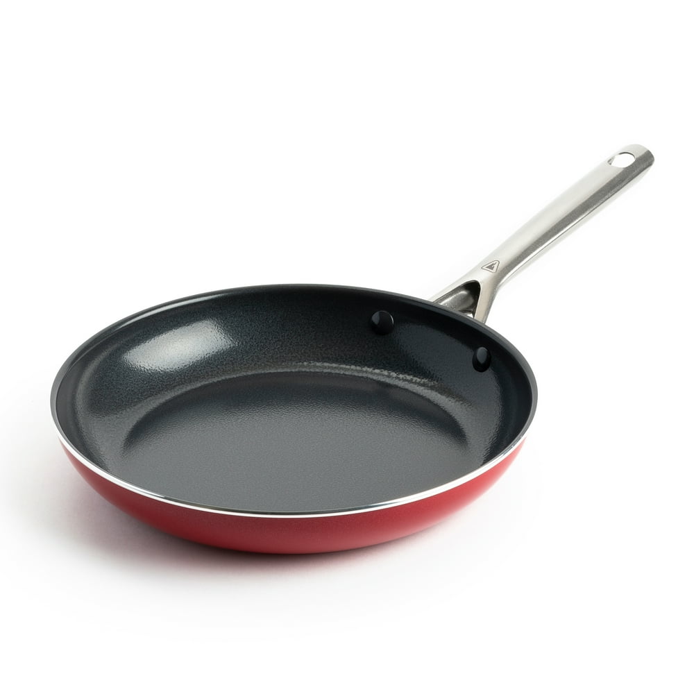 Red Volcano Ceramic Nonstick 10 inch Open Frying Pan/Skillet - Walmart ...