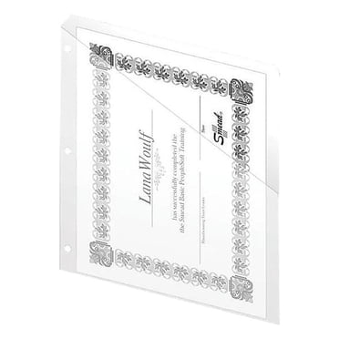 Staples 2-Pocket Presentation Folder with Fasteners Clear 3/Pack ...