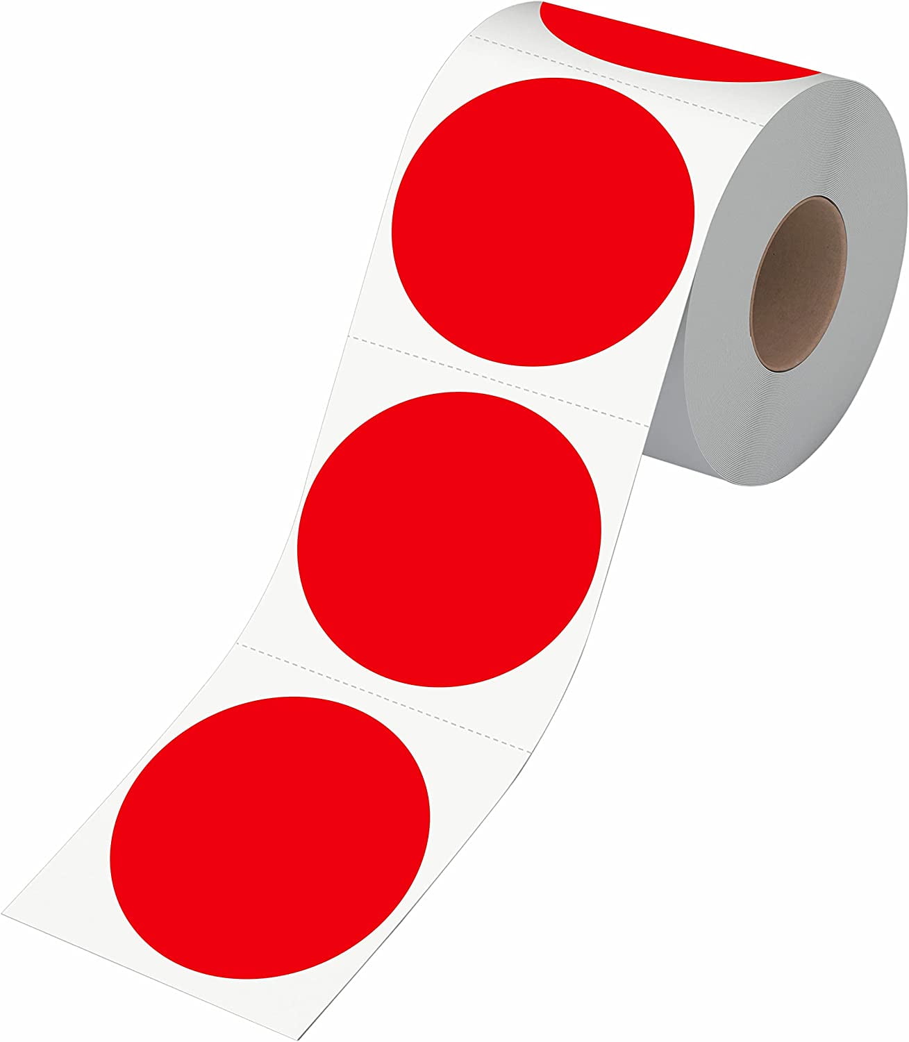 600 PCS Round Red Color Coding Circle Dots Inventory Stickers Labels ...