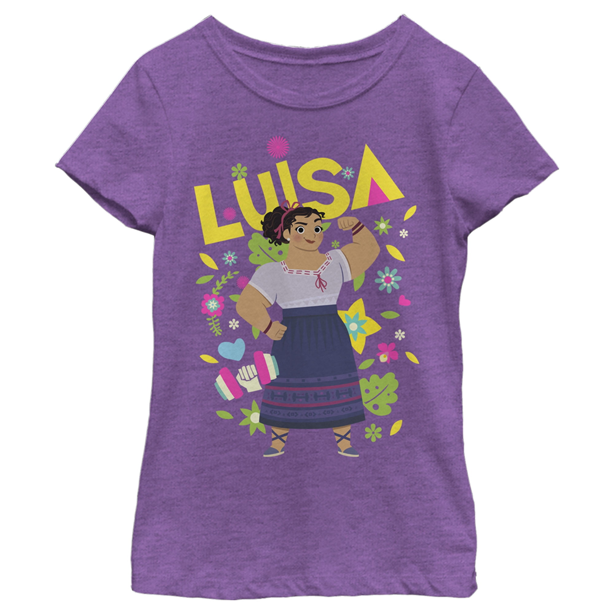 Girl's Encanto Strong Luisa Graphic Tee Purple Berry Medium - Walmart.com