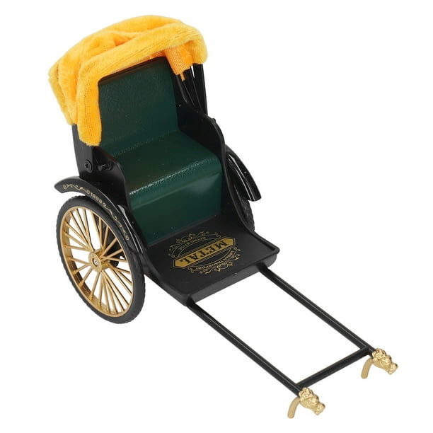 Retro Rickshaw Toy,Retro Rickshaw Model Exquisite Simulation Rickshaw ...