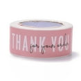4Roll Pink Rectangle Paper Thank You Stickers Paw Print with Word Self ...
