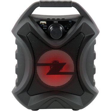 QFX BT-41-R&R Bluetooth Streaming TWS Ready Lightshow Speaker ...