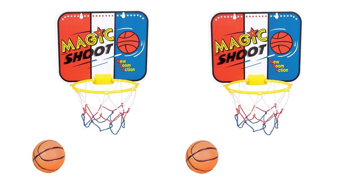 Set of 2 Magic Shot Mini Basketball Game for Kids - 8-Inch Basketball ...
