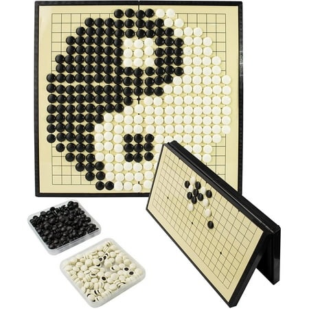 Portable Go Game Board Set（19x19）,Foldable Weiqi Board Game with ...