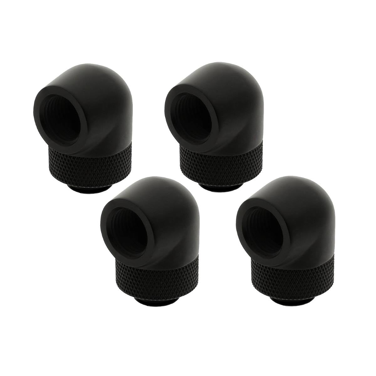 XSPC G1/4" 90 Degree Rotary Fitting V2, Matte Black, 4-pack - Walmart.com
