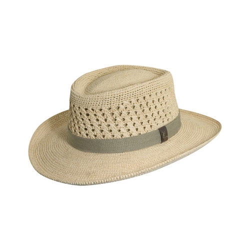 Scala - Men's Scala MR113OS Crocheted Outback Straw Hat - Walmart.com ...